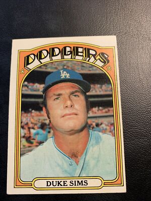 #63 Duke Sims Los Angeles Dodgers catcher 1972 Topps Cb16 | eBay