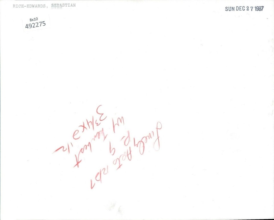 1987 Sebastian Rice Edwards Geraldine Muir Actor Actress Hope Glory ...