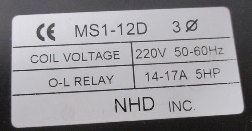 Single Phase Magnetic Switch Box,Single Phase 220V 3 Phase MS1-12D NHD ...