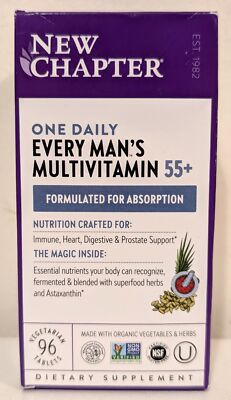 New Chapter Every Man's One Daily 55+ Multivitamin, 96 Tablets - EXP 02 ...
