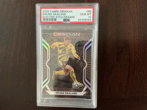2020 Obsidian Orange Erling Haaland Dortmund 37/50 PSA 10 (1st Obsidian Card) | eBay