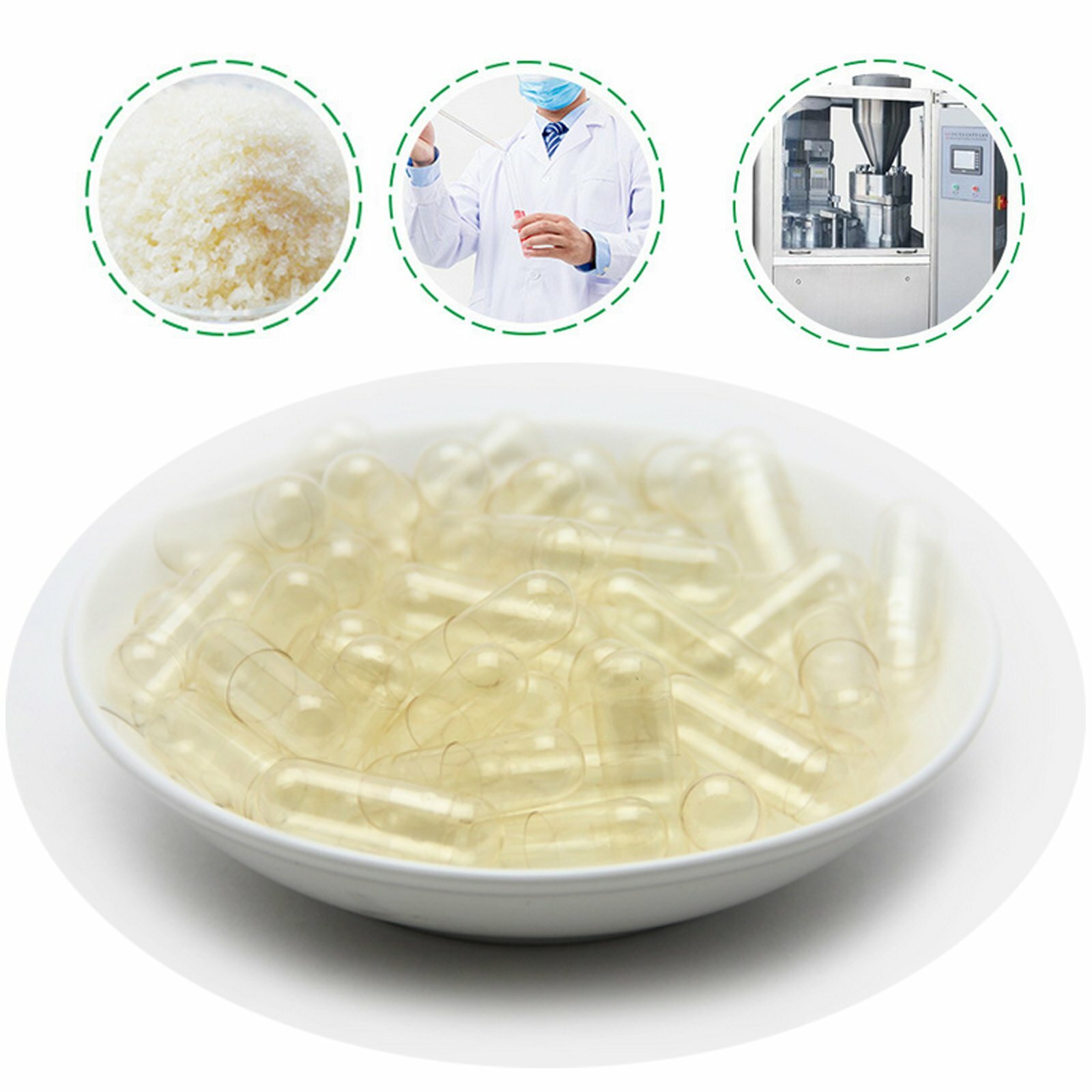 Size 0# Empty Vegetable Capsules Medicine Pill Vitamins Gelatin Clear ...