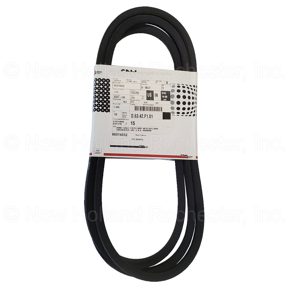 New Holland 0.66" W x 122.9" L V-Belt Part # 86514532 | eBay