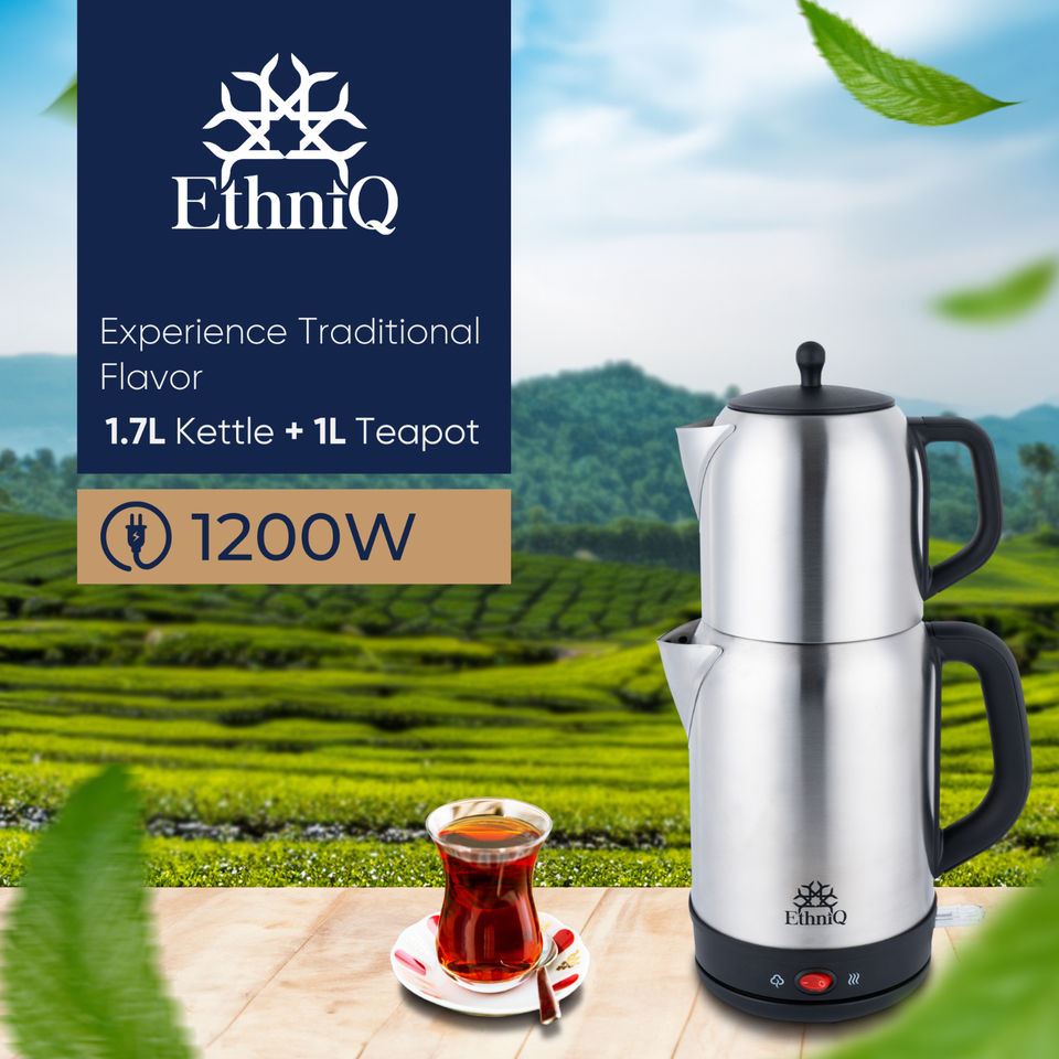 Ethniq TeaVibe Electric Turkish Tea Maker - Stainless Steel 120V | eBay