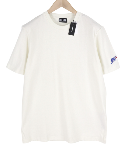 DIESEL T-Just-B67 Men T-Shirt L Short Sleeve Crew Collar Logo Tricot ...