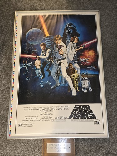 STAR WARS STYLE C PRINTER'S PROOF MOVIE POSTER 1977 SEND REASONABLE ...