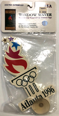 Vintage Official Atlanta 1996 Centennial Olympic Games Torch Car Window ...