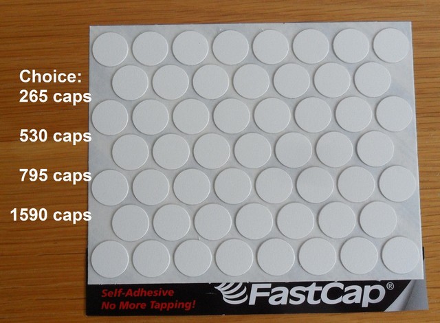 265 - 1590 caps FastCap FC.SP.916.WH 9/16" Self Adhesive Screw Cap ...