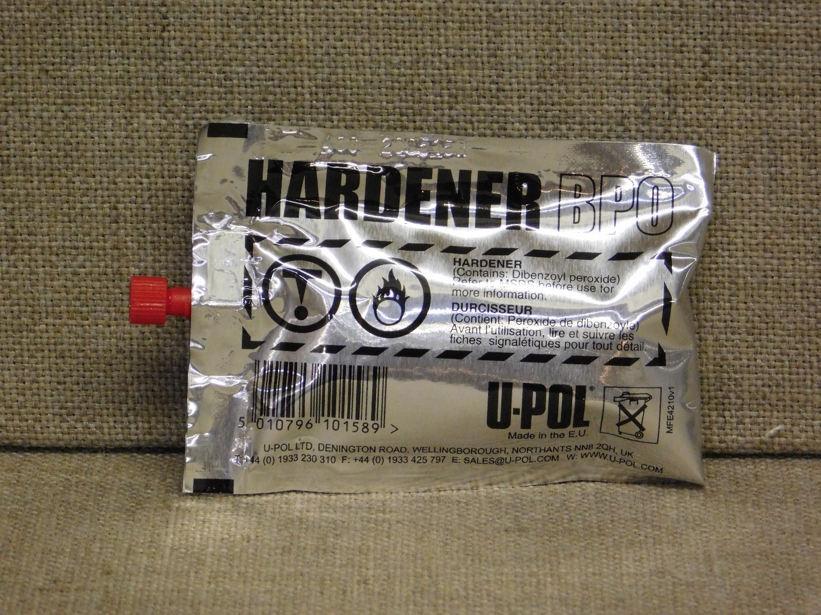 UPO724 UPOL HARDENER FOIL PACK FOR USE WITH FIBROL U-POL REPAIR PASTE ...