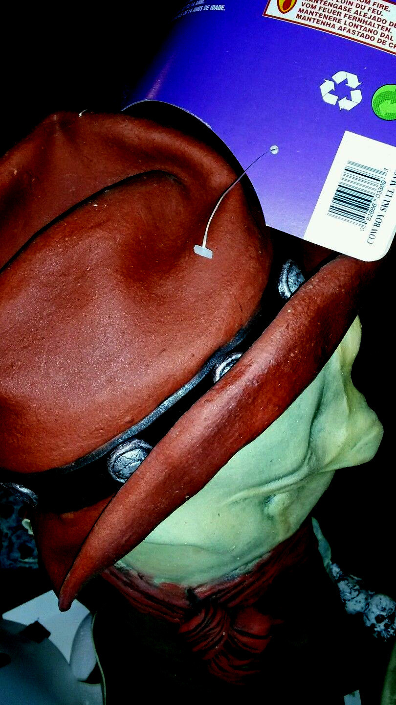 NEW scary mask Cowboy SKULL LATEX DELUXE FULL HEAD BY RUBIES 3389 HARD ...