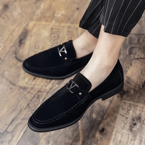 Loafers Men Flock Shoes Business Driving Shoes Dress Men's Shoes ...