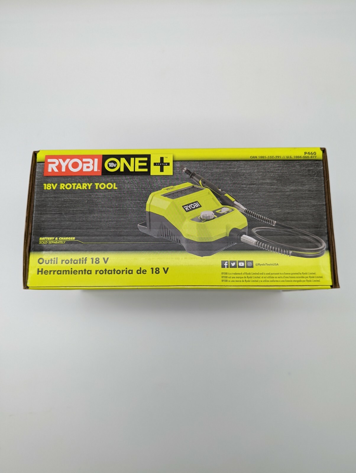 RYOBI ONE+ 18V Cordless Rotary Tool 1/8" Keyless Chuck with Accessories ...