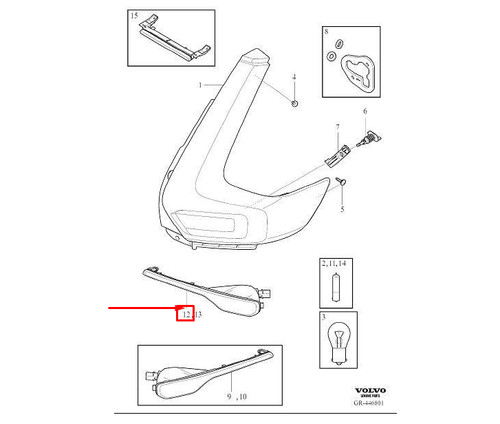 NEW VOLVO XC40 REAR RIGHT FOG LIGHT ASSEMBLY 32228783 | eBay