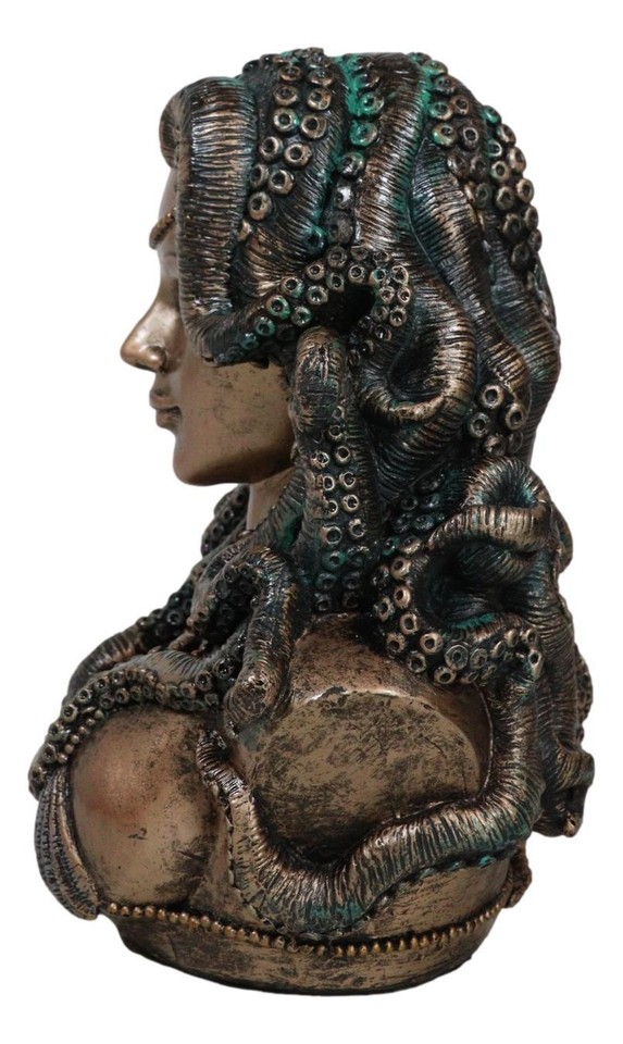 Sea Witch Goddess Cecaelia Kraken Octopus Tentacles Haired Woman Bust ...