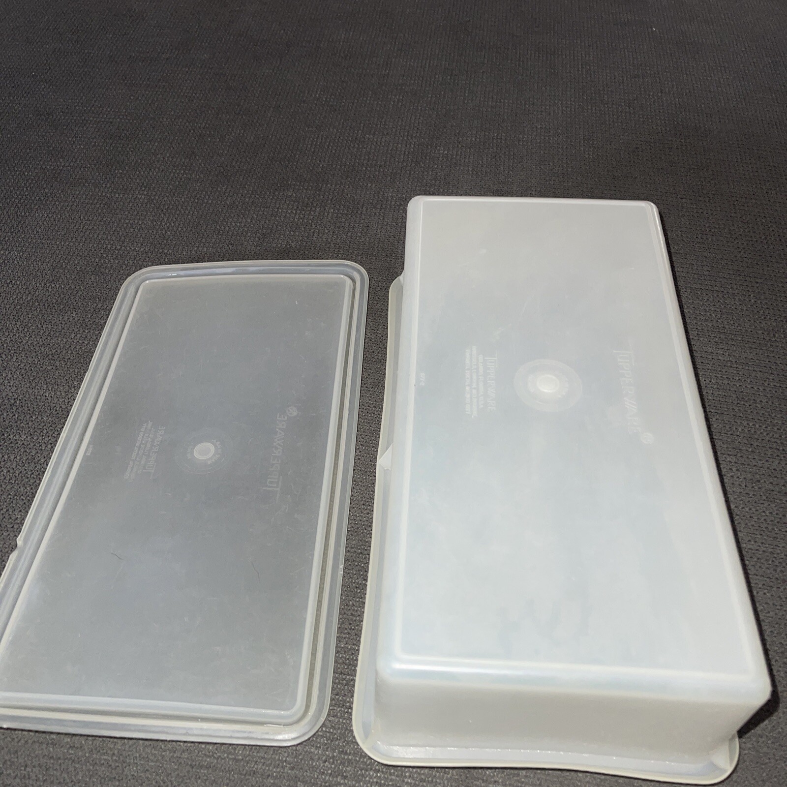 Tupperware Bacon Keeper Rectangle Container w Lid Clear Vintage | eBay