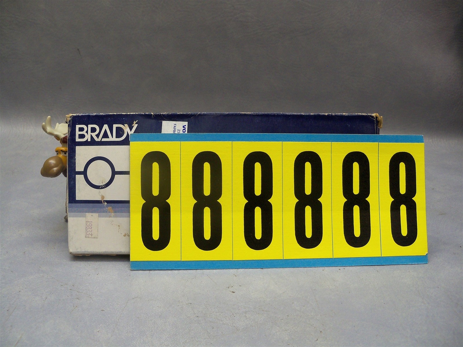 Brady #8 3450 Series Repositionable labels 3450-8 34508 numbers 3" H ...