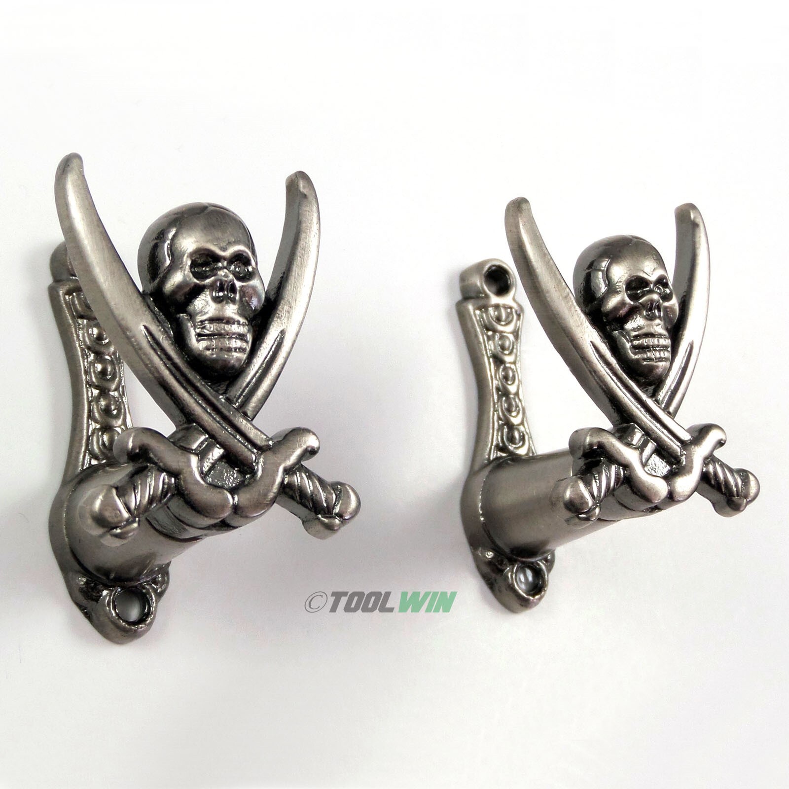 2-pc. Pirate Sword Hanger Set Jolly Roger Cutlass Holder Wall Mount | eBay
