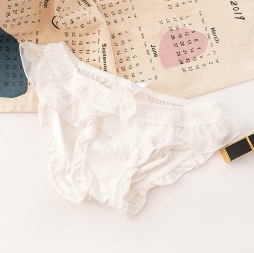 Japanese Girls Women Cotton Panties Ruffled Briefs Underwear Underpant ...