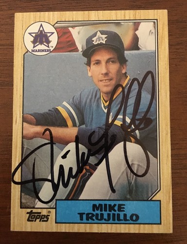 MIKE TRUJILLO 1987 TOPPS AUTOGRAPHED SIGNED AUTO BASEBALL CARD 402 ...