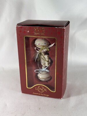 LENOX 2010 BABY's 1st CHRISTMAS RATTLE ORNAMENT IN BOX PORCELAIN BOY ...