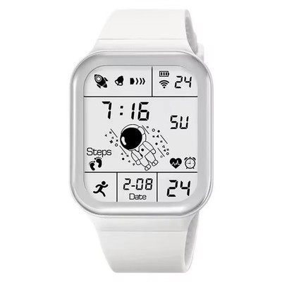 NEW White Astronaut Square Watch Men Woman Child Intelligent Electronic ...