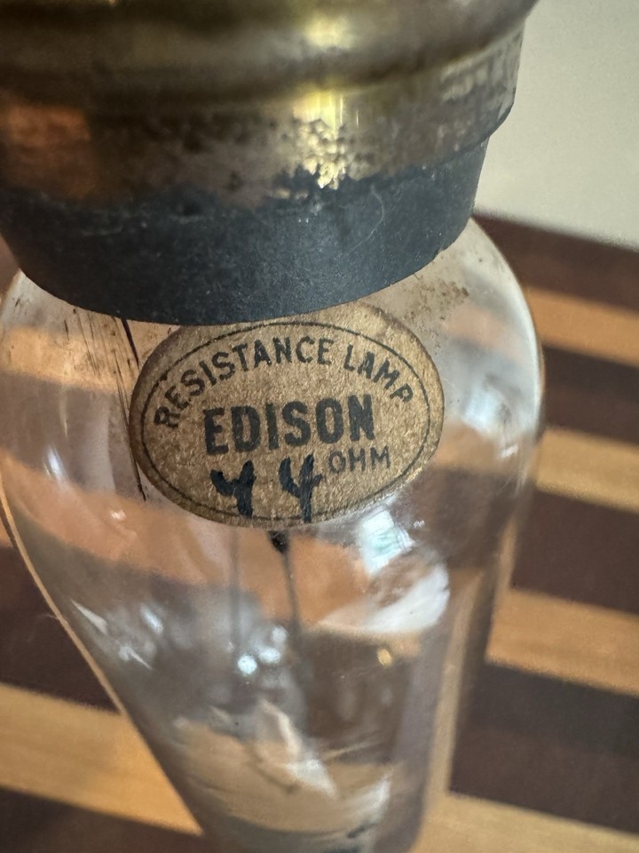 *Rare Antique 1890s Edison Socket Filament Light Unknown If It Works ...