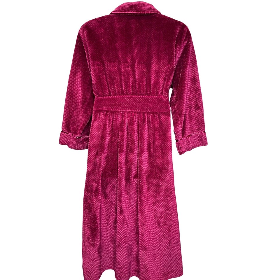 Charter Club Intimates Womens Magenta Full Length Plush Robe Size XXL ...