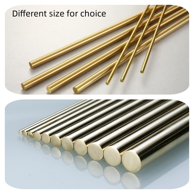 Five Pieces 5 mm Diameter Brass rods 1/5 × 12 "Brass Round Bar Stock ...