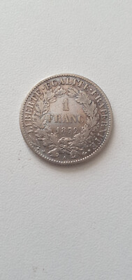 Monnaie France 1 franc 1872 A Cérès | eBay