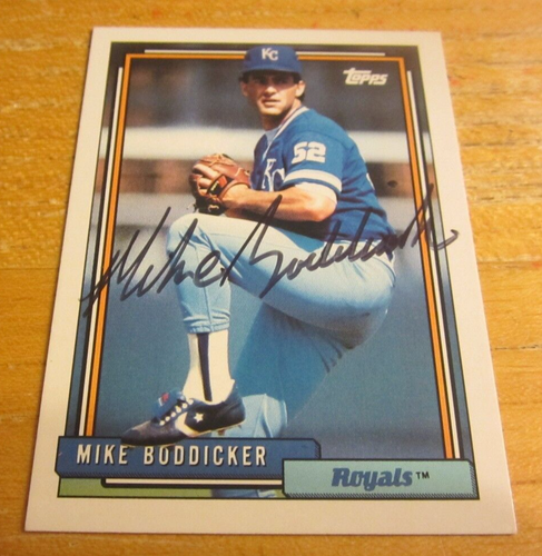 Mike Boddicker Autographed Signed 1992 Topps #106 Card MLB Kansas City ...