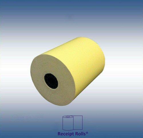 3" x 165' 1-Ply Canary Bond Cash Register Receipt POS Paper Rolls - 50 ...
