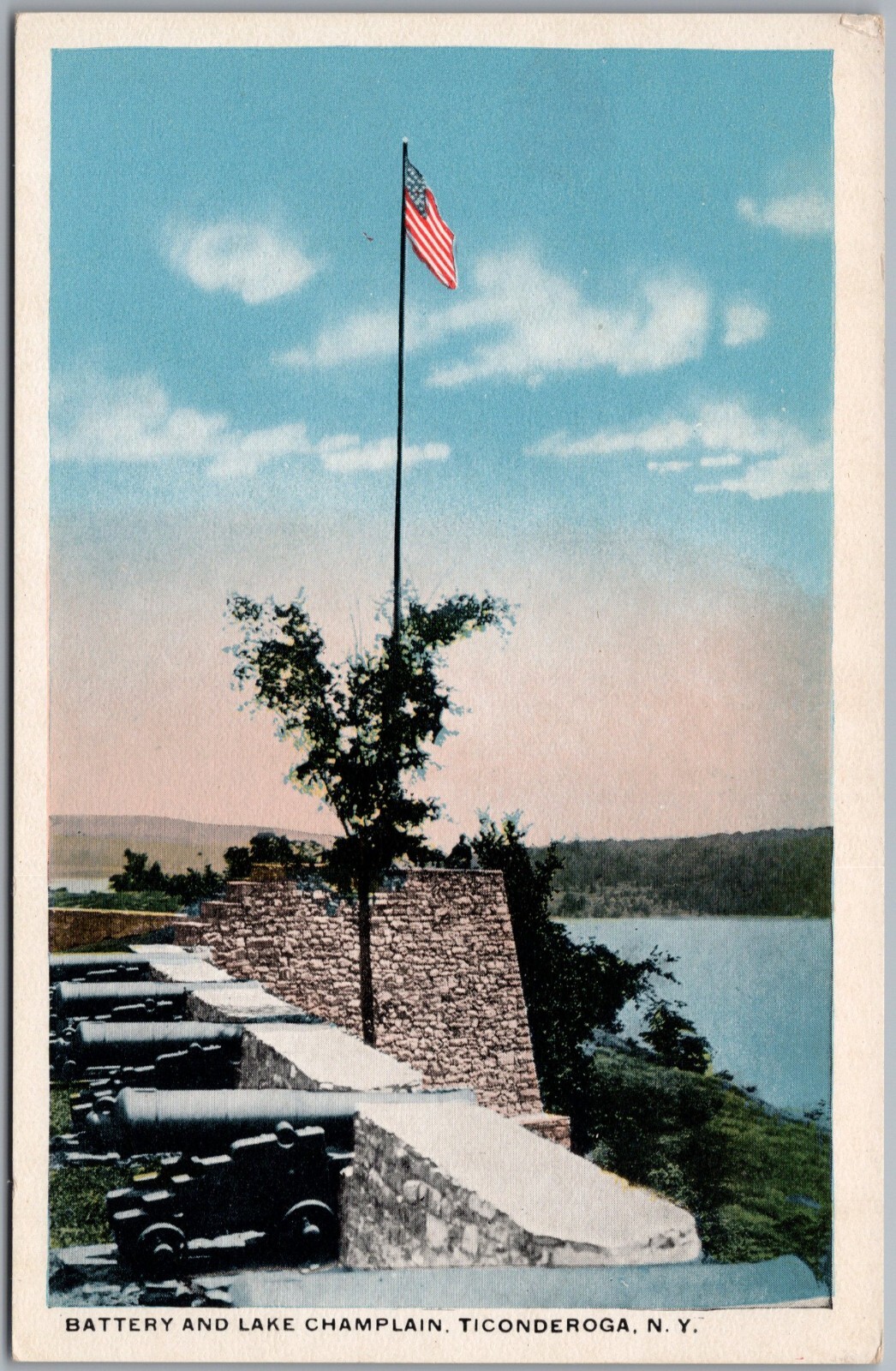 Canon Battery & Lake Champlain Ticonderoga New York Postcard W405 | eBay