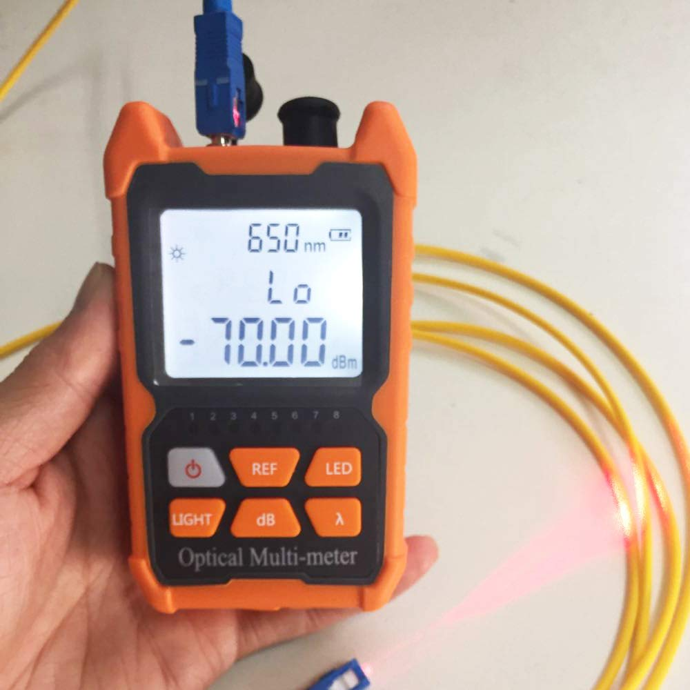 D YEDEMC Fiber Optic Cable Tester Portable Optical Fiber Power Meter FC ...