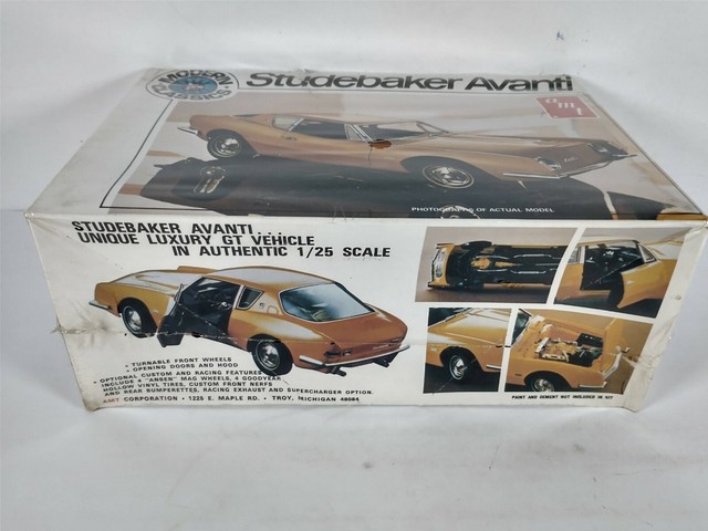 Vintage AMT Studebaker Avanti Model Kit 1/25 Factory T413 L3 for sale ...