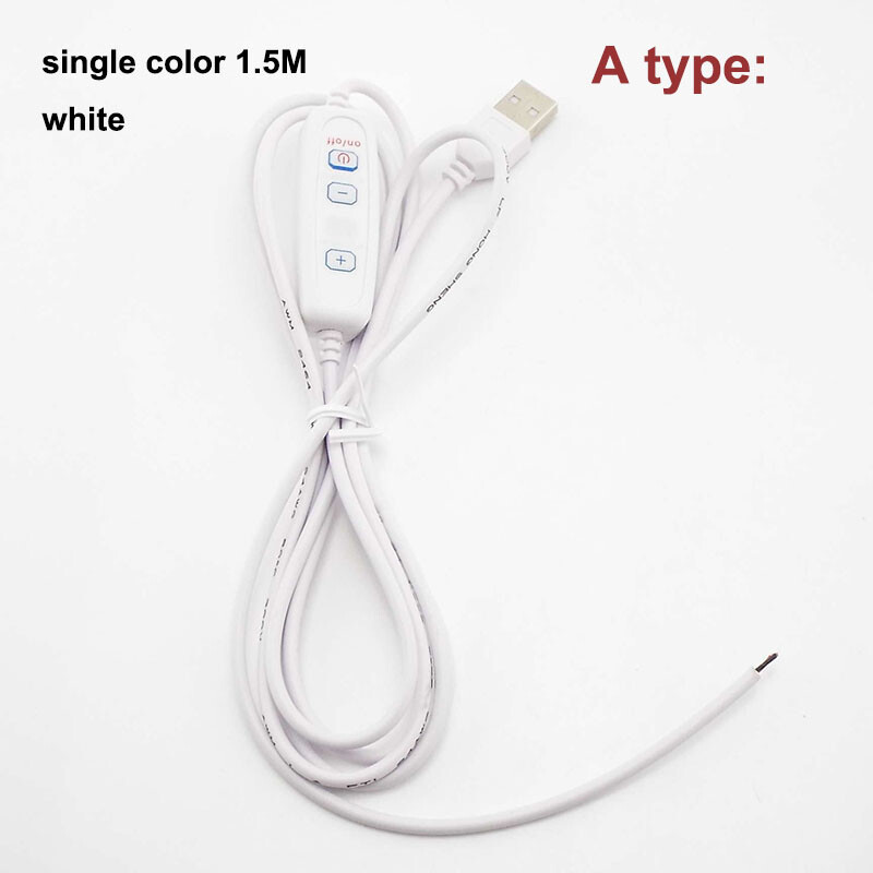 DC 5V LED Dimmer USB Port Power Supply Line Cable With ON OFF Switch ...
