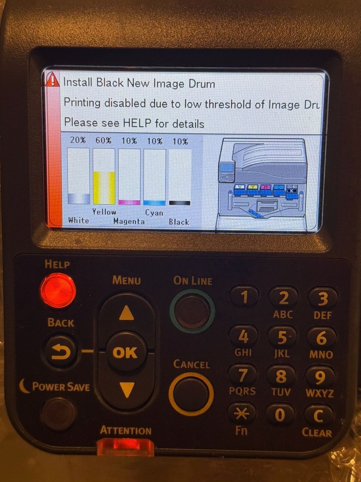 OKI Pro 9541WT Digital Heat FX White Toner Printer w/ Stand + RIP (From ...