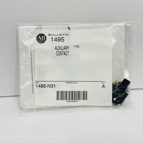 Allen Bradley 595-B00 Auxiliary Contact Series A 1NC 1495-N31 ~28 ...