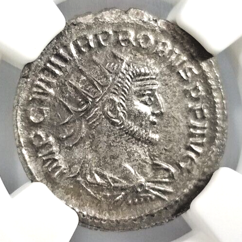 Probus Roman Empire NGC AU Aurelianianus Soldier Spear Branch Sphere ...