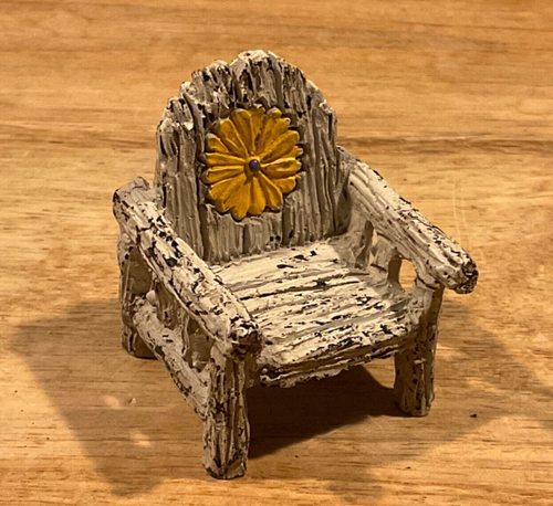 FAIRY GARDEN MINIATURE RUSTIC WOOD STYLE FLOWER CHAIR NEW | eBay