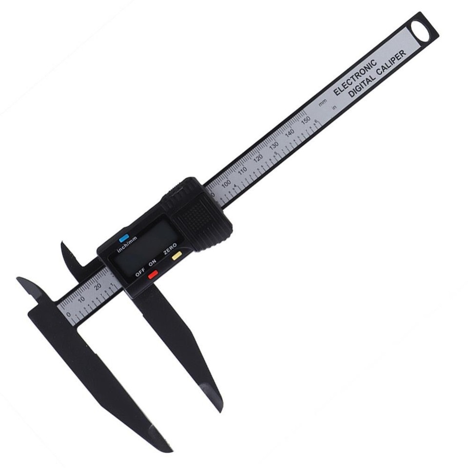 150mm Digital Electronic Caliper Carbon Ruler With Long Jaw Measuring ...