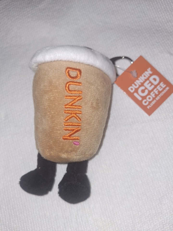 Dunkin Donuts 2025 Iced Coffee Plushie keychain, Rare and Hard to find ...