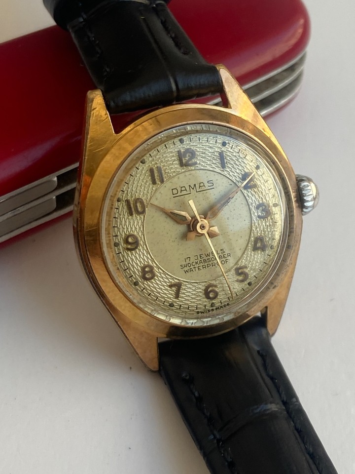 Vintage RARE WOMen WATCH DAMAS AU 10 G 17 JEWELS SWISS CAL AS 1456 | eBay