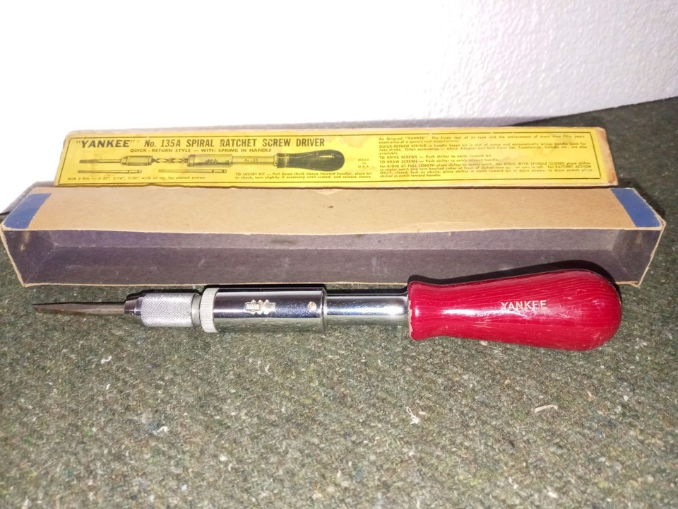 Vintage Stanley Yankee No. 135A Spiral Ratcheting Screwdriver In ...
