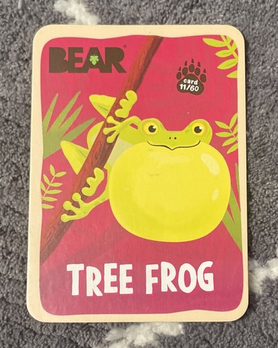 BEAR Fruit Snacks Collectible Animal Trading Cards - TREE FROG Card #11 ...
