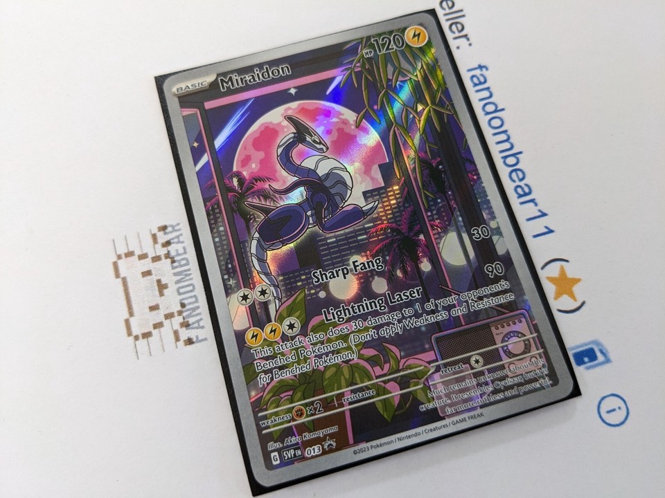 Miraidon FULL ALT ART PROMO card SVP013 Scarlet & Violet 2023 Pokemon ...