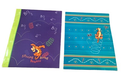 2- Vintage Disney Trapper Keeper Portfolio Folders Inserts Tigger Mead ...