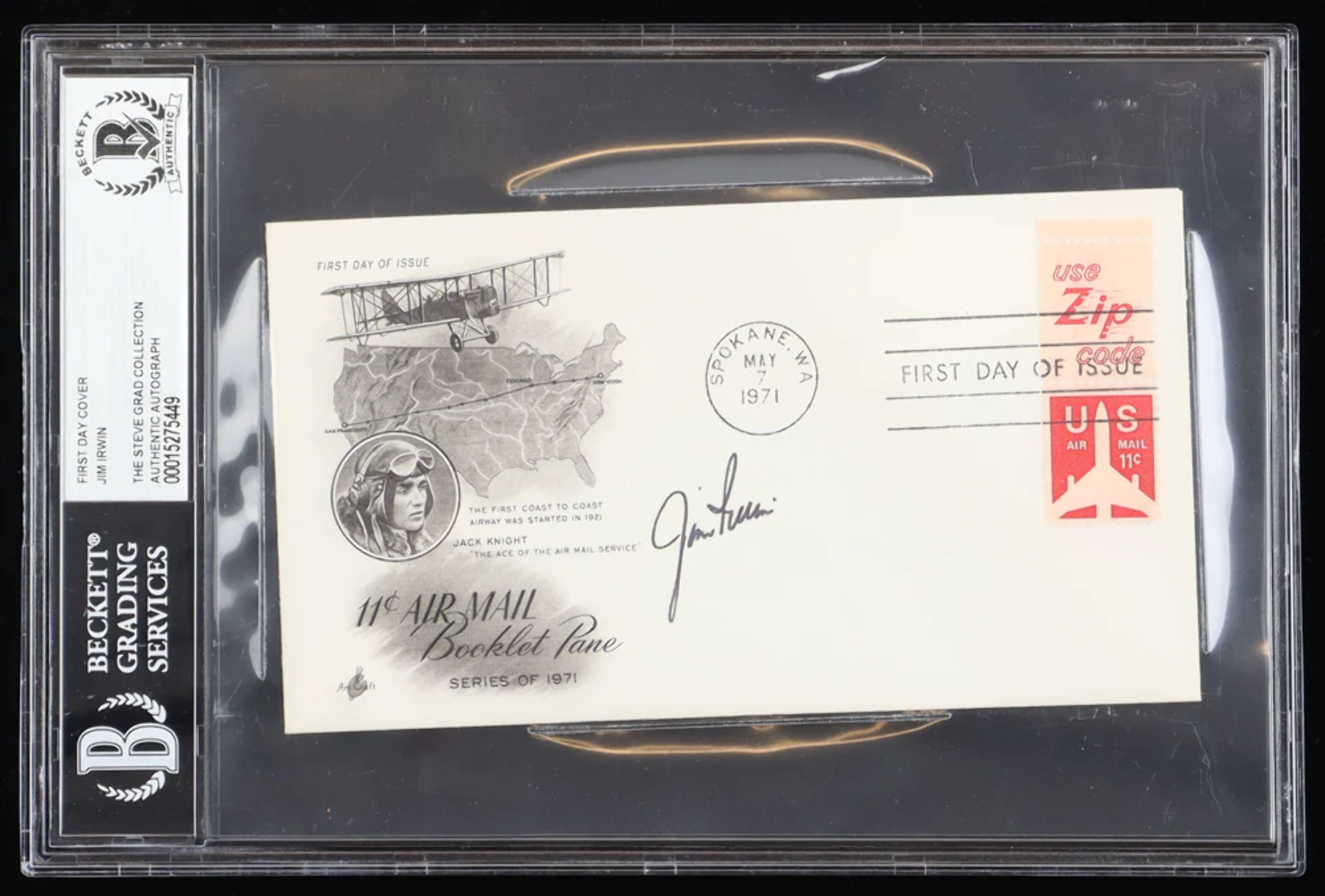 James ‘Jim’ Irwin Signed (BGS) 1971 "First Day of Issue" Envelope ...