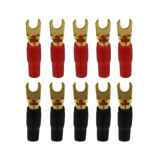 5 Pairs Speaker Wire Connectors 8GA Terminal Spade Adapter Copper ...