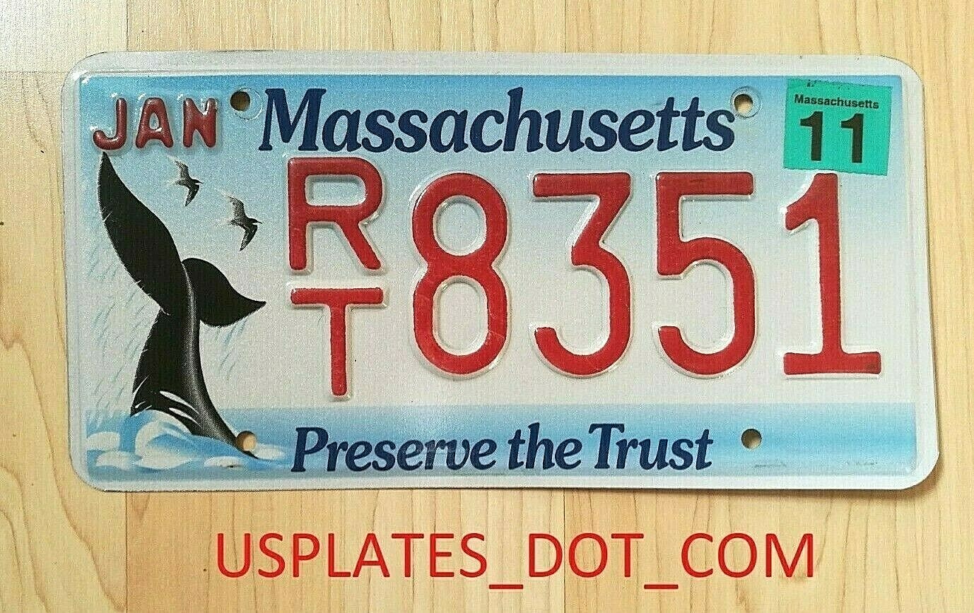 REAL MASSACHUSETTS STATE LICENSE PLATE PRESERVE TRUST AUTO CAR TAG ...