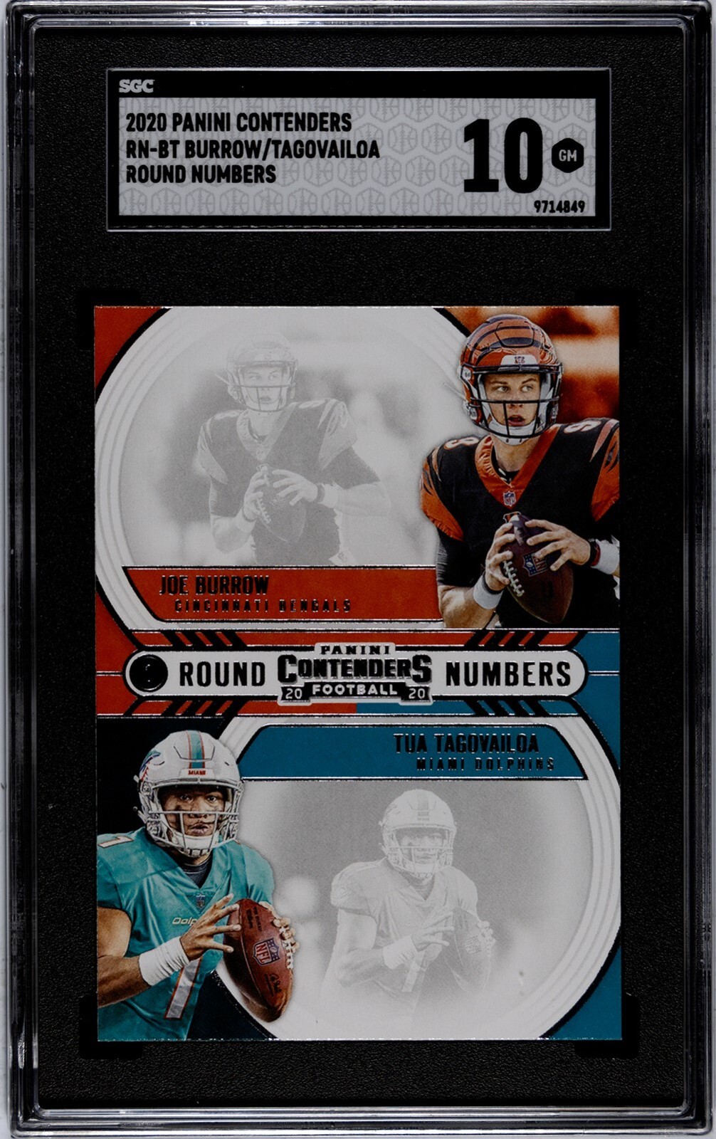 2020 Panini Contenders - Round Numbers #RN-BT Joe Burrow, Tua ...